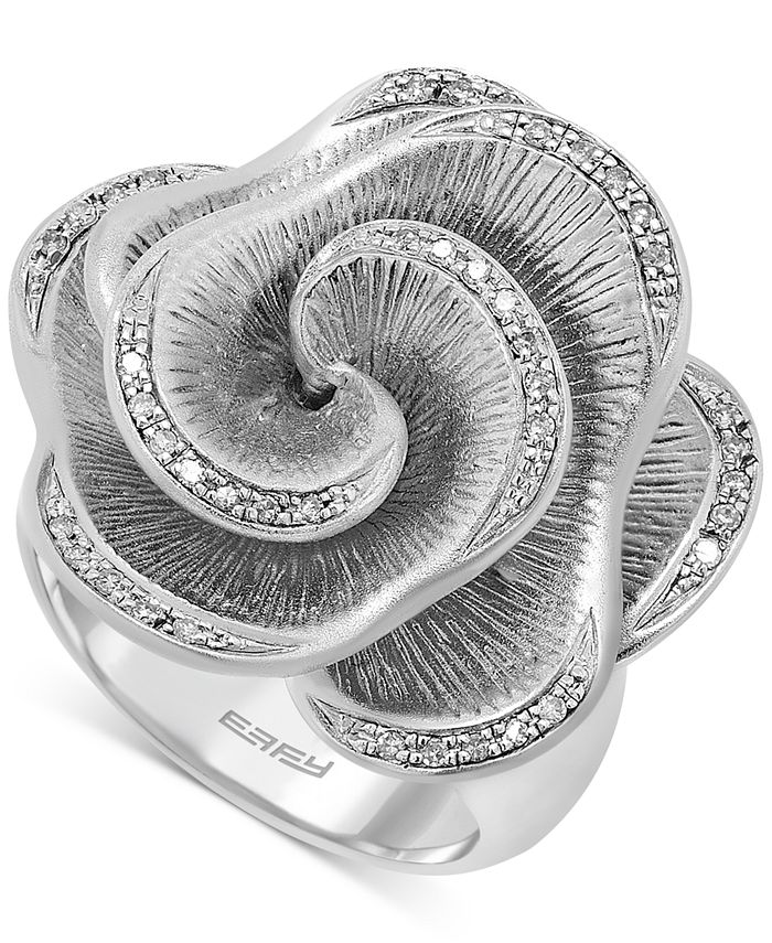 EFFY Collection EFFY Balissima Diamond Open Flower Ring (1/6 ct. t.w ...