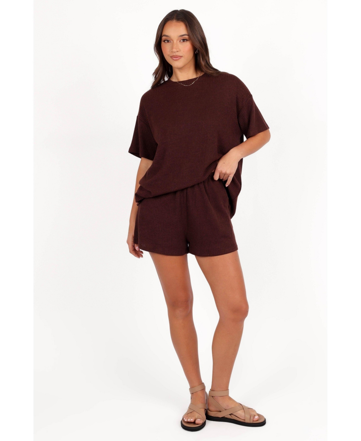 Click here for Petal and Pup Granger Knit Short Set - Blue - Brow... prices