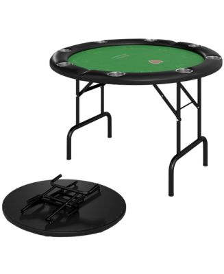 Soozier Poker Table Foldable 47" Round Card Table for 8 Players, - Macy's