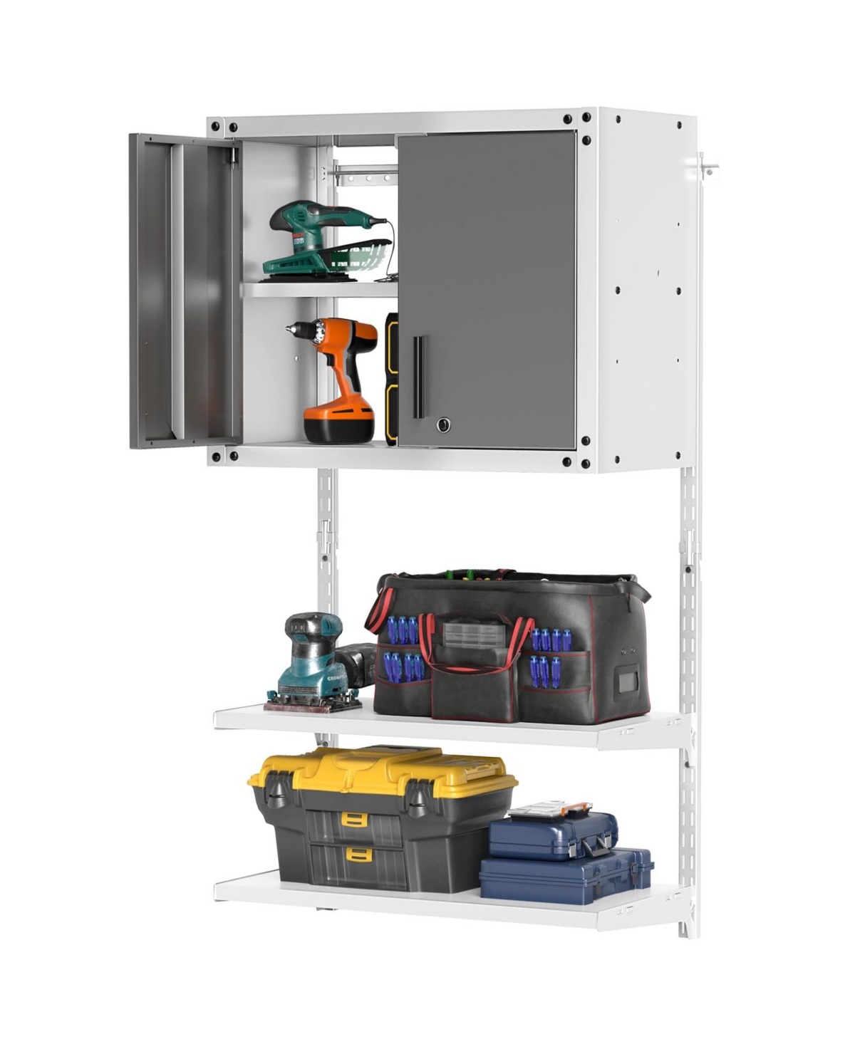 Click here for Metal Wall Cabinet with Lock and 3 Adjustable Shel... prices