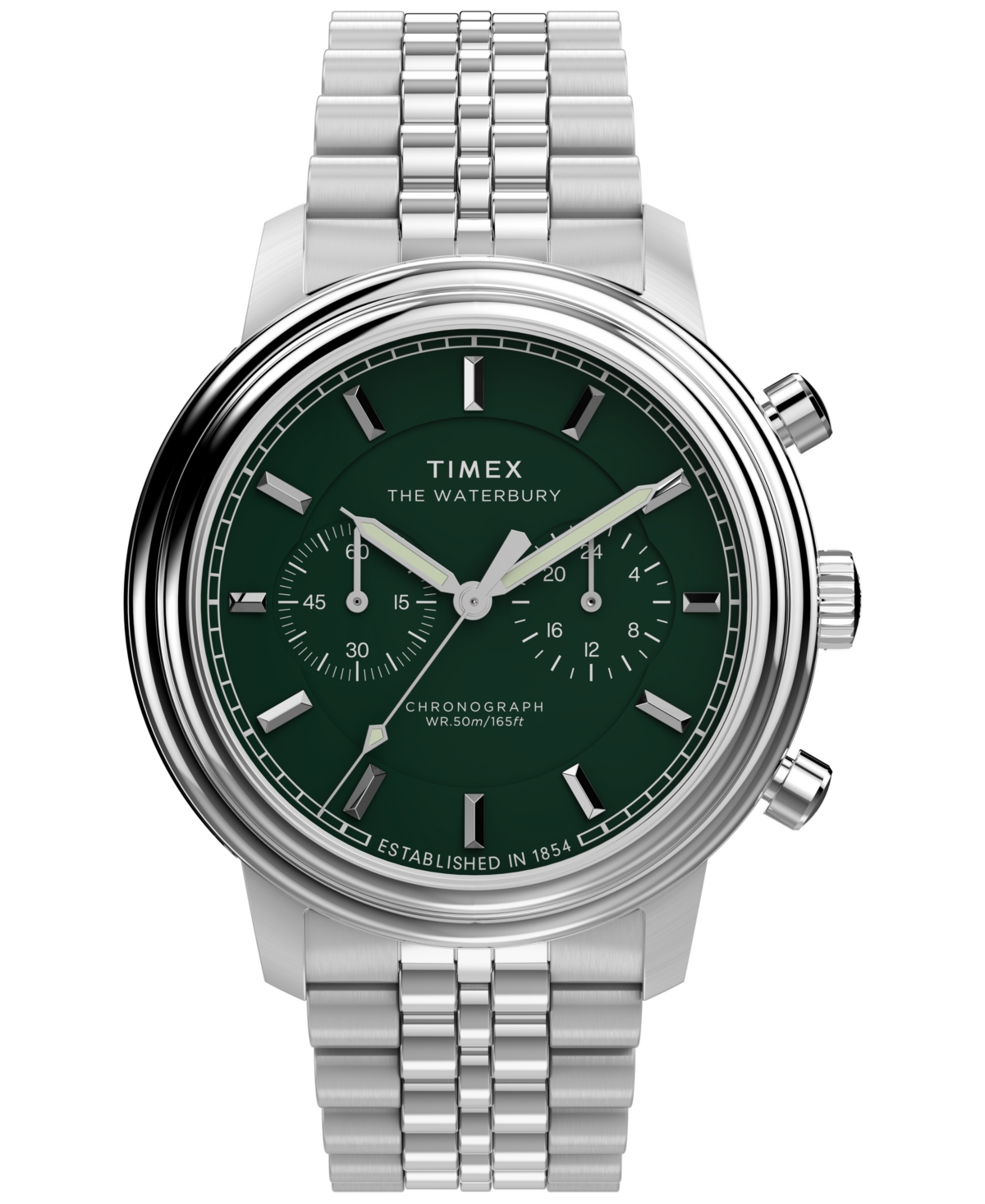 Click here for Timex Mens Chronograph Silver-Tone Stainless Steel... prices