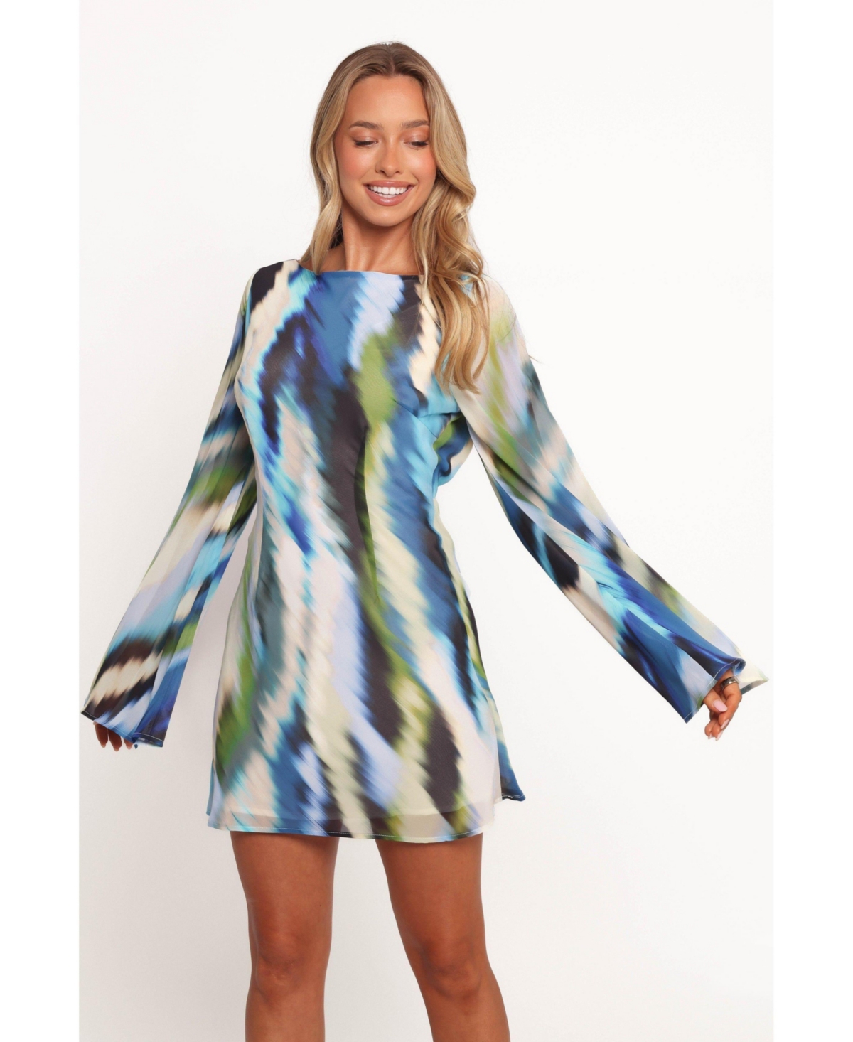 Click here for Petal and Pup Womens Kimber Mini Dress - Blue prices