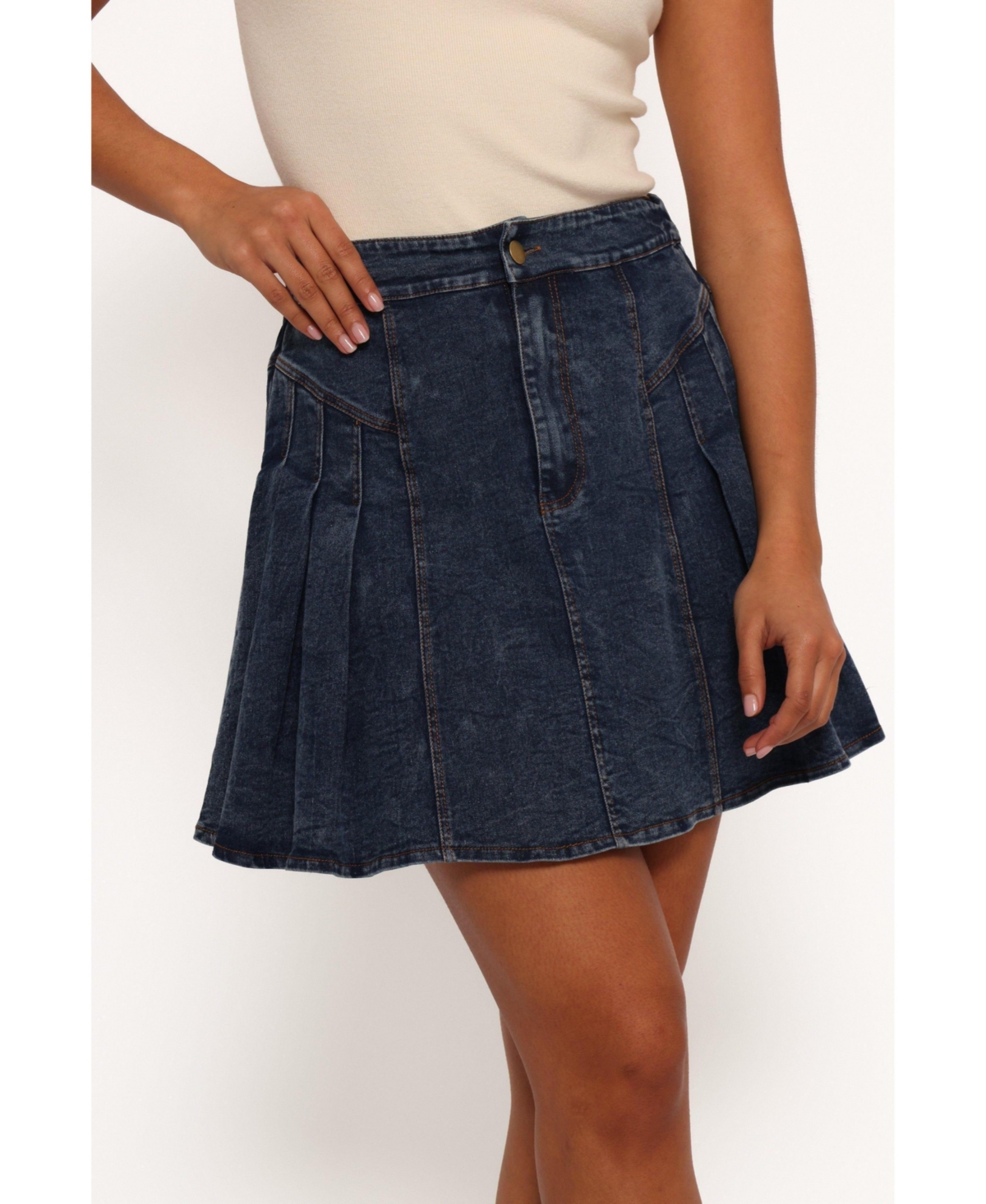 Click here for Petal and Pup Womens Alek Pleated Mini Skirt - Mid... prices
