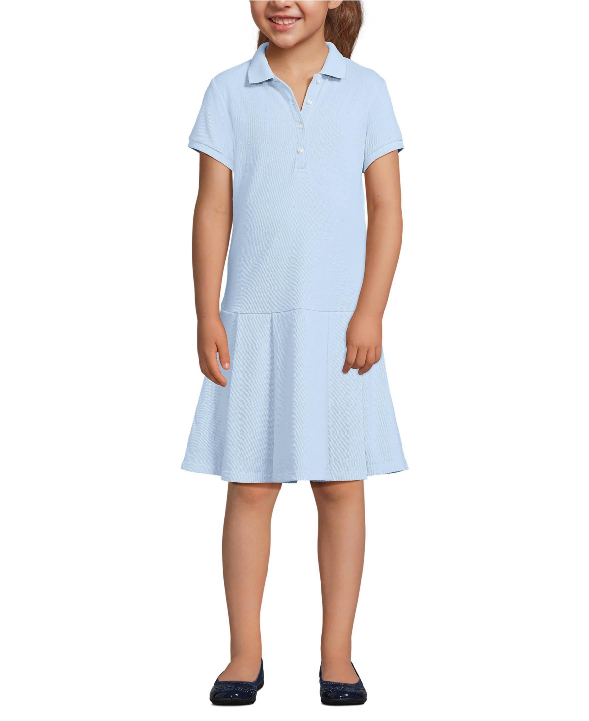 Click here for Lands End Little Girls Short Sleeve Mesh Pleated P... prices