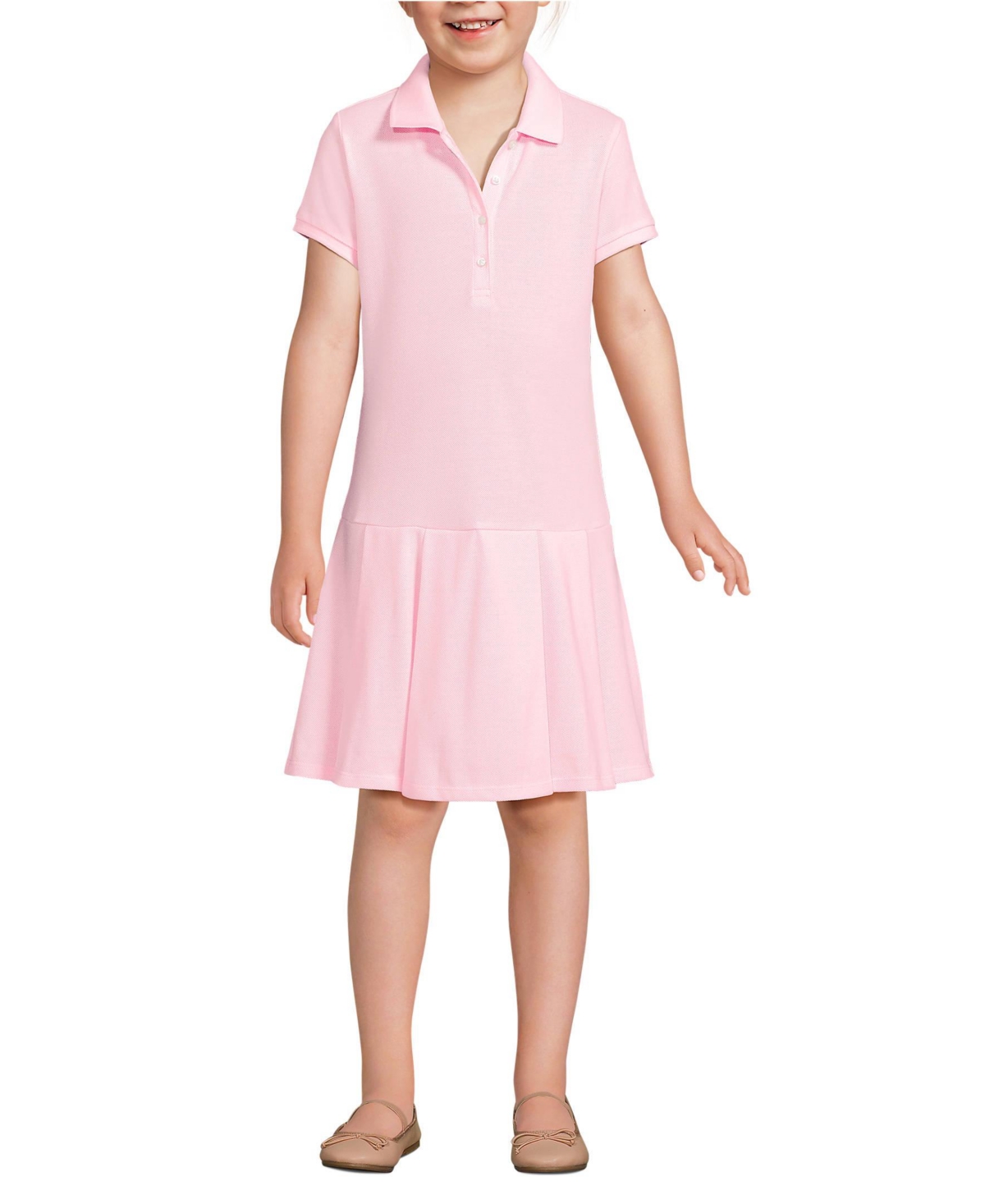 Click here for Lands End Little Girls Short Sleeve Mesh Pleated P... prices