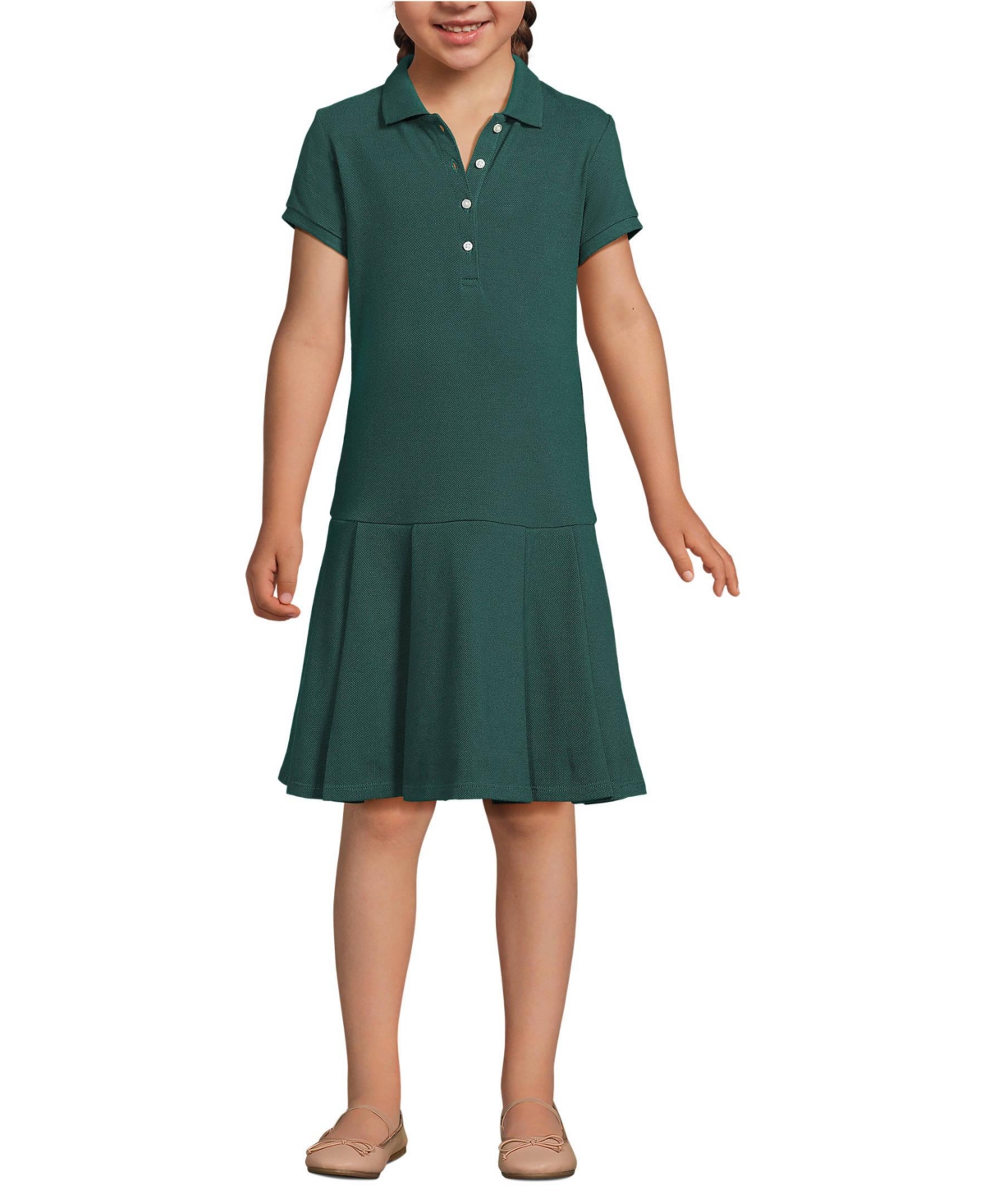 Click here for Lands End Little Girls Short Sleeve Mesh Pleated P... prices