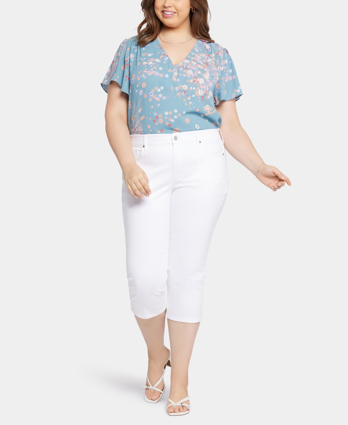 Click here for Nydj Plus Size Waist-Match Slim Straight Crop Jean... prices