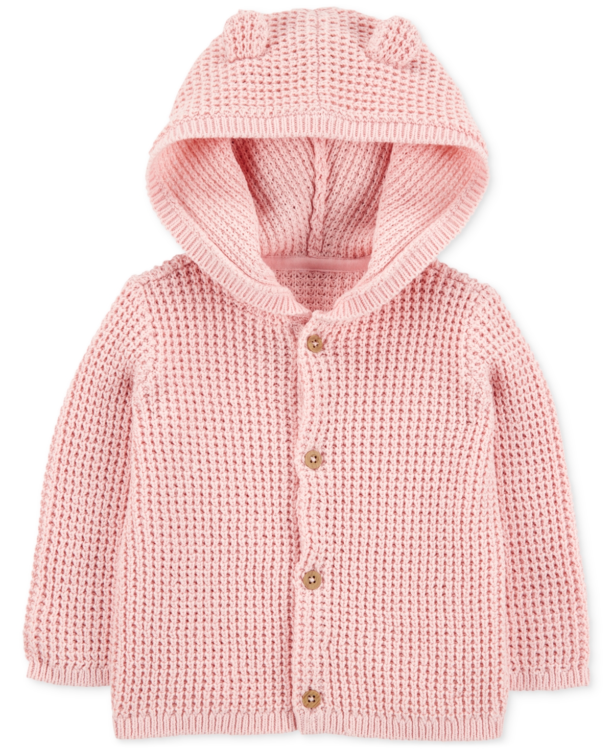 Click here for Carters Baby Girls Cotton Hooded Cardigan - Pink prices