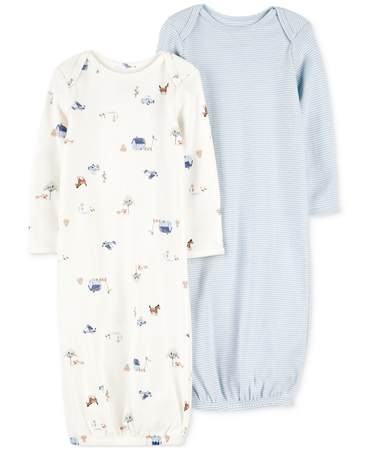 Click here for Carters Baby Boys Cotton Sleeper Gowns  2 Pack - B... prices