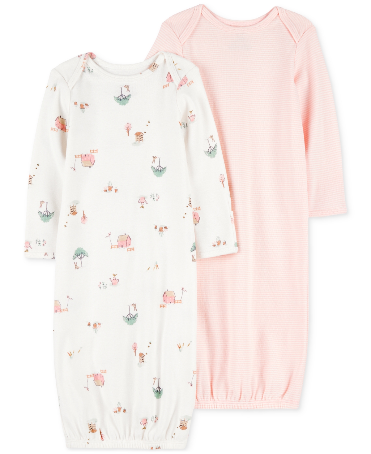 Click here for Carters Baby Girls Cotton Sleeper Gowns  2 Pack -... prices