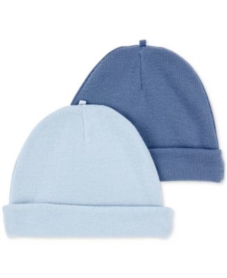Carter's Baby 2-Pk. Rolled-Cuff Caps - Macy's