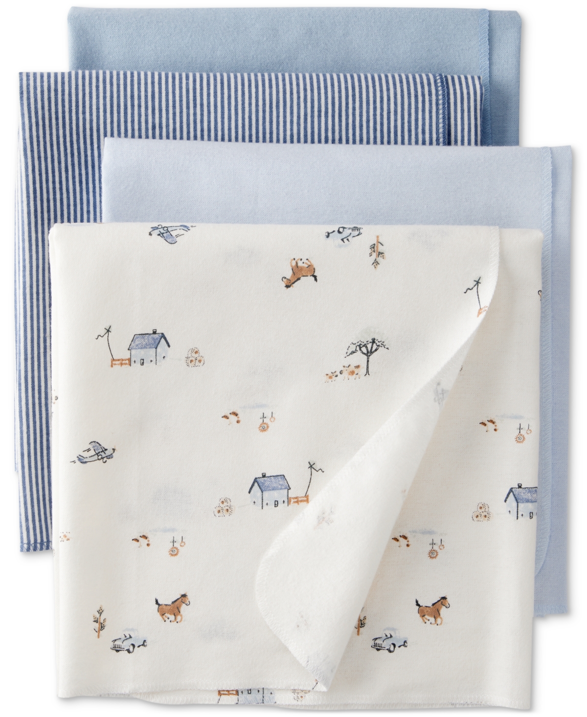 Click here for Carters Baby Cotton Receiving Blankets  4 Pack - B... prices