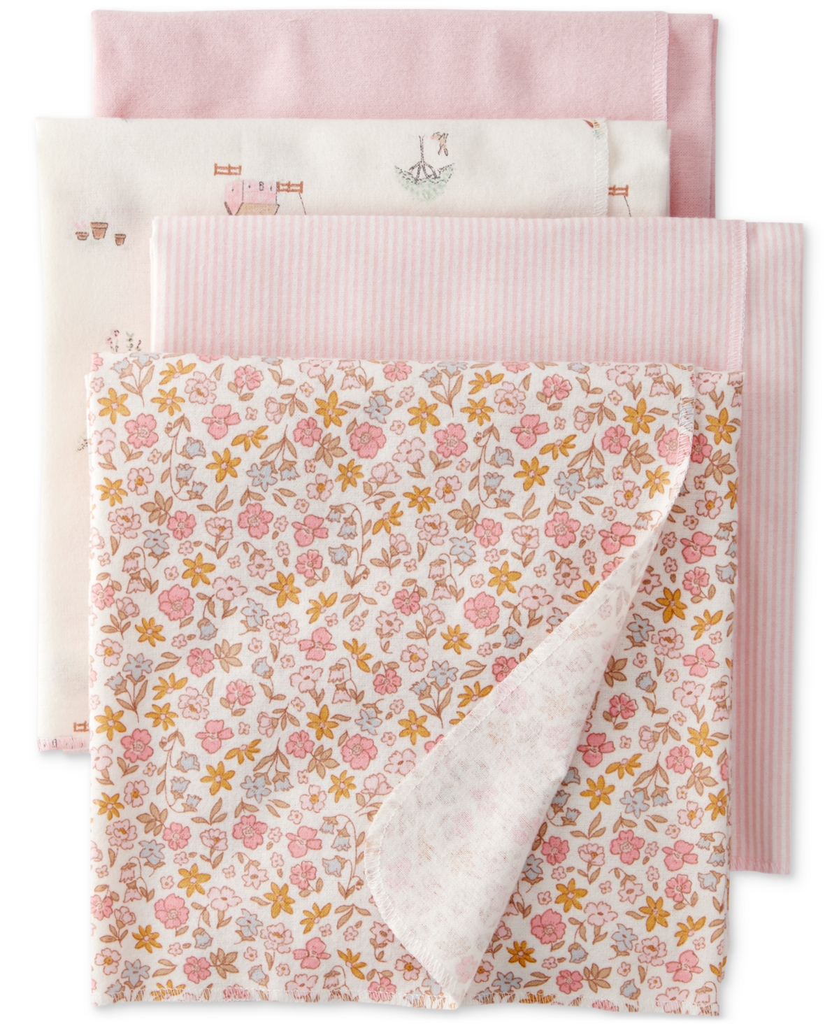 Click here for Carters Baby Cotton Receiving Blankets  4 Pack - P... prices