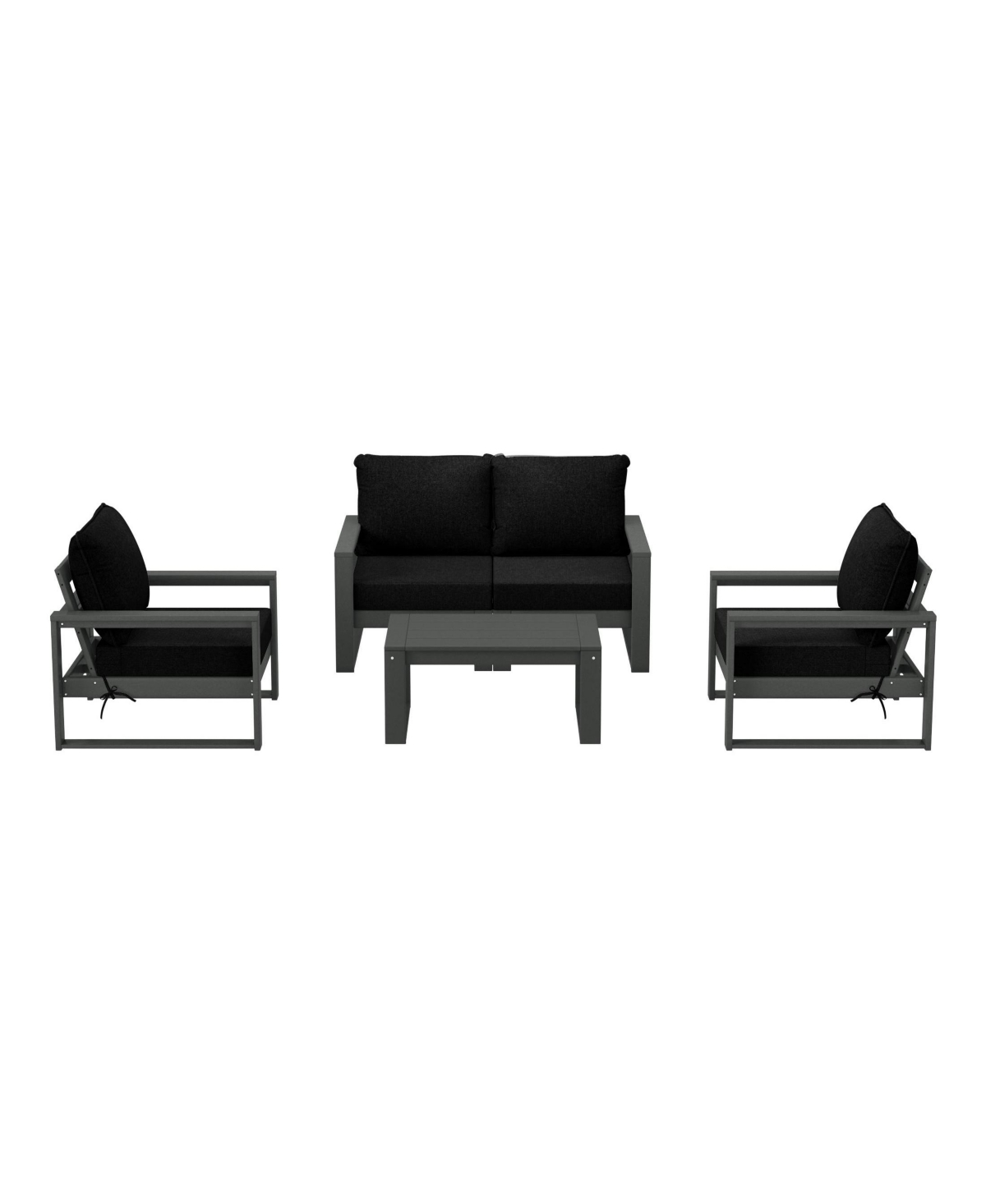 Click here for 5-Piece Modern Hdpe Outdoor Patio Furniture Sofa C... prices