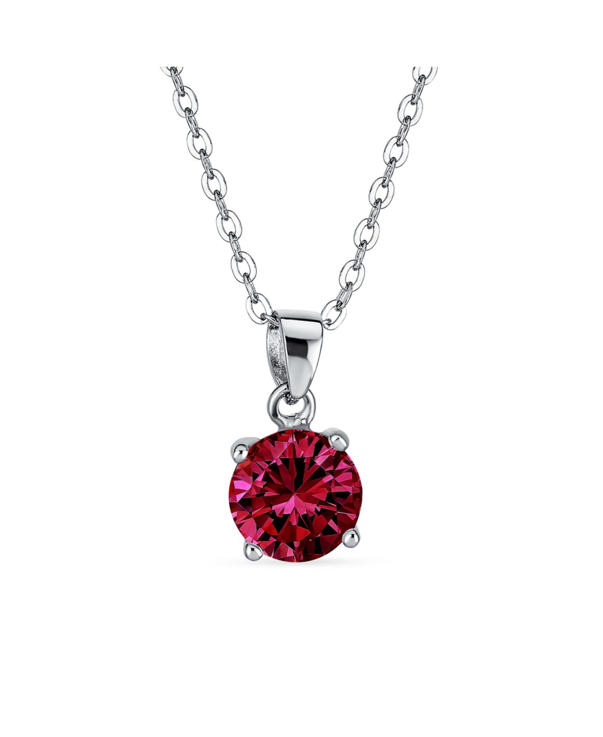Click here for Bling Jewelry Round Cz Solitaire Pendant Necklace... prices