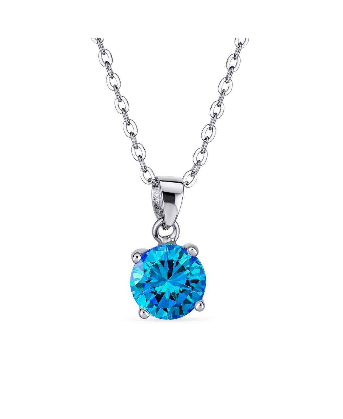 Click here for Bling Jewelry Round Cz Solitaire Pendant Necklace... prices
