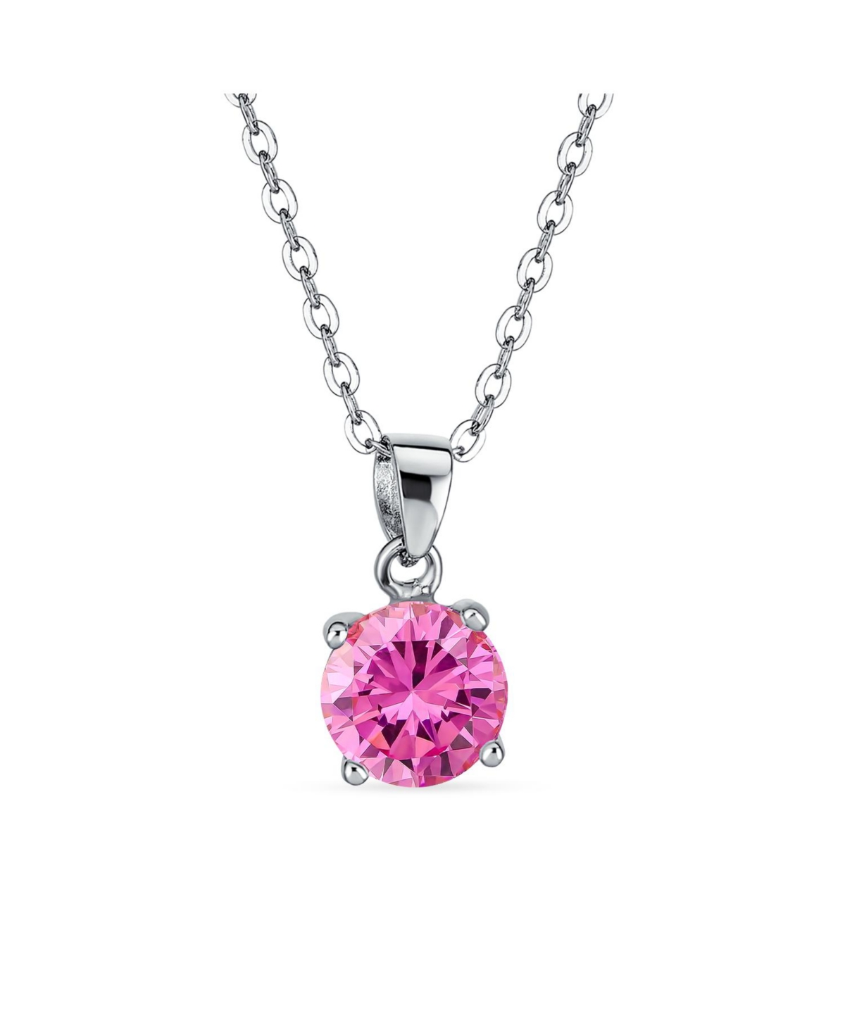 Click here for Bling Jewelry Round Cz Solitaire Pendant Necklace... prices