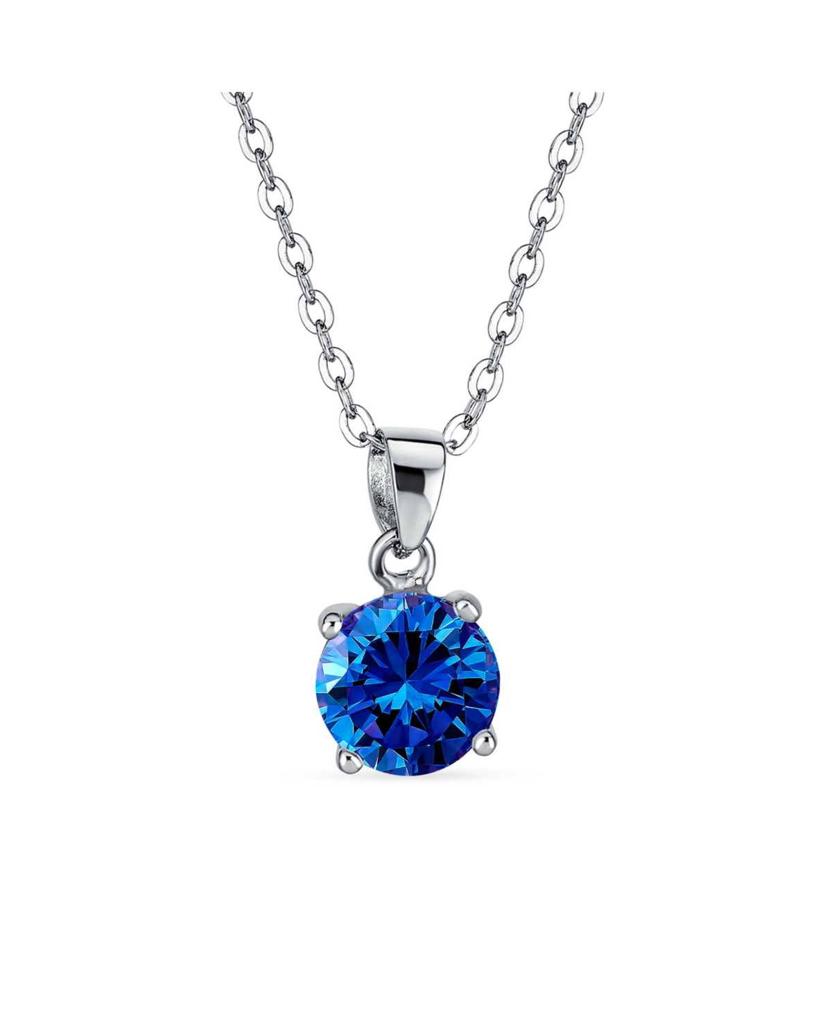 Click here for Bling Jewelry Round Cz Solitaire Pendant Necklace... prices