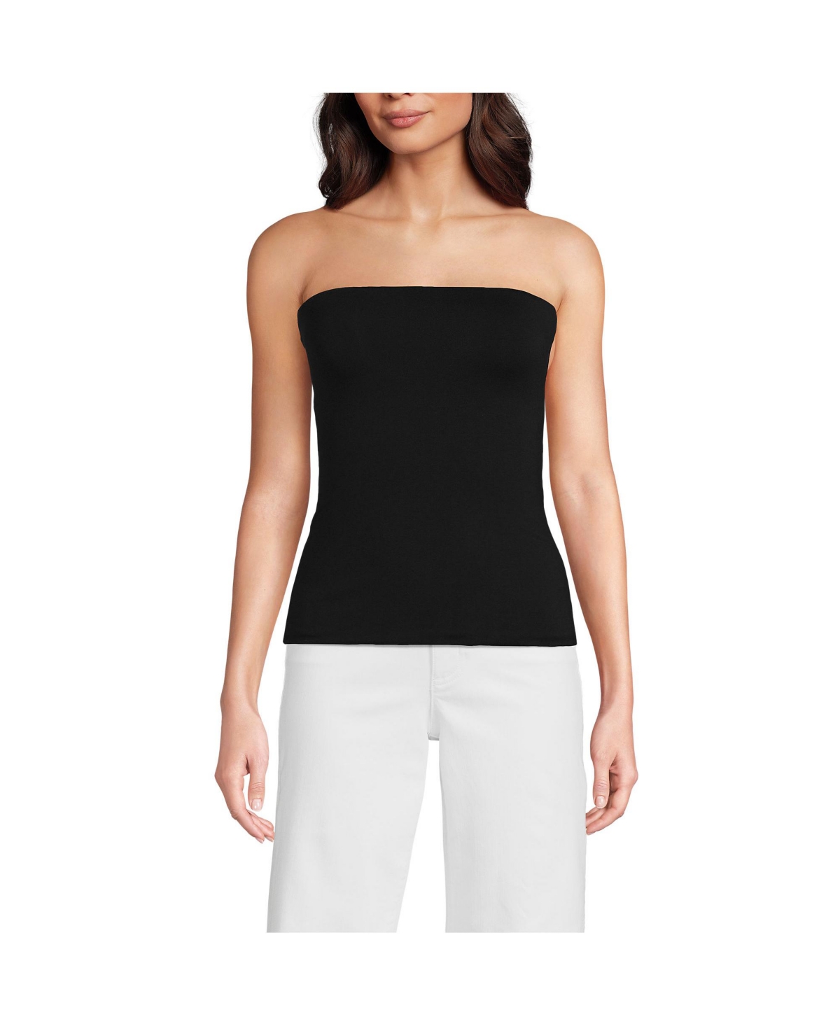 Click here for Lands End Womens Slender Tube Top - Black prices