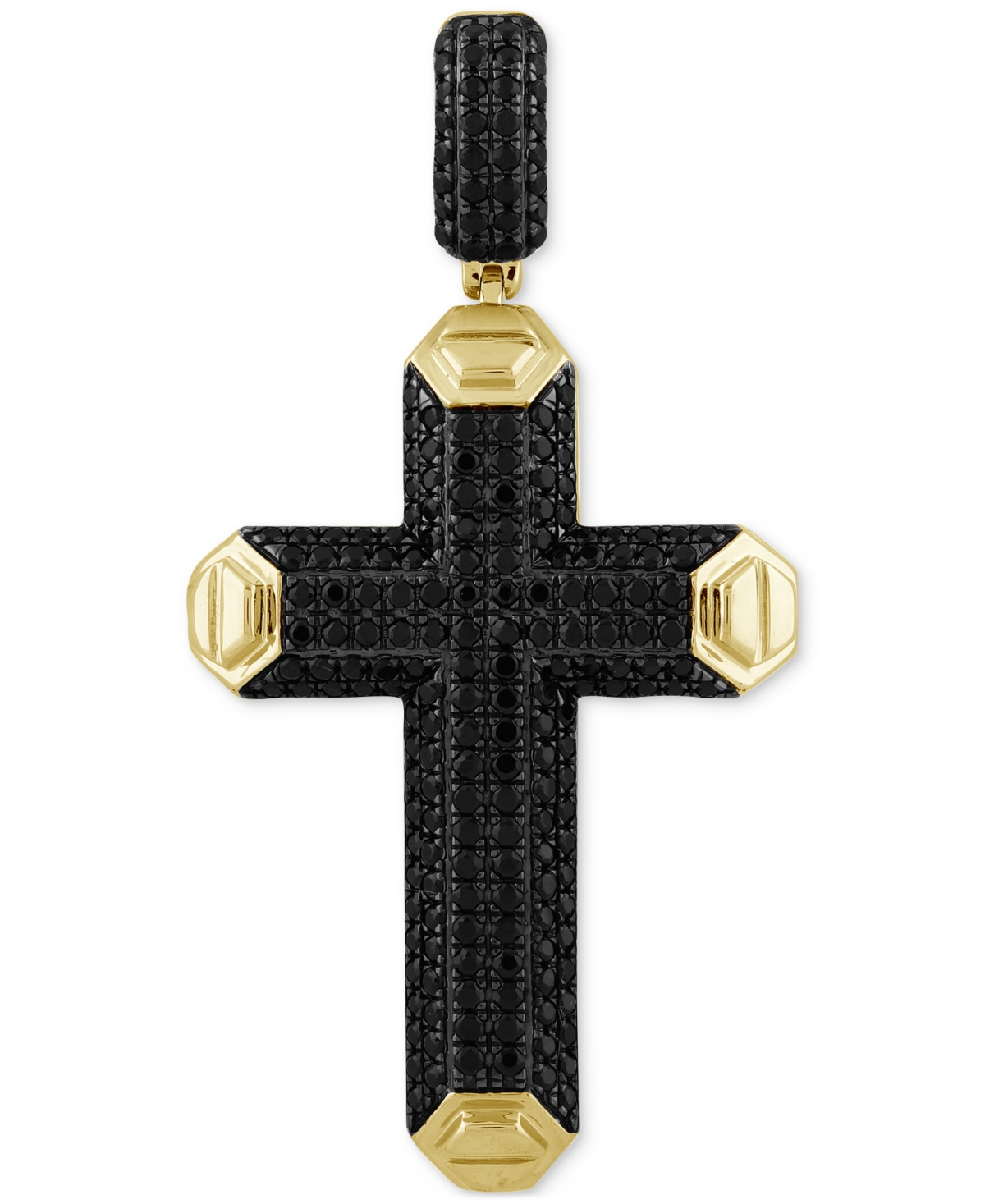 Click here for Mens Black Diamond Cross Pendant (2 ct. t.w.) in 1... prices