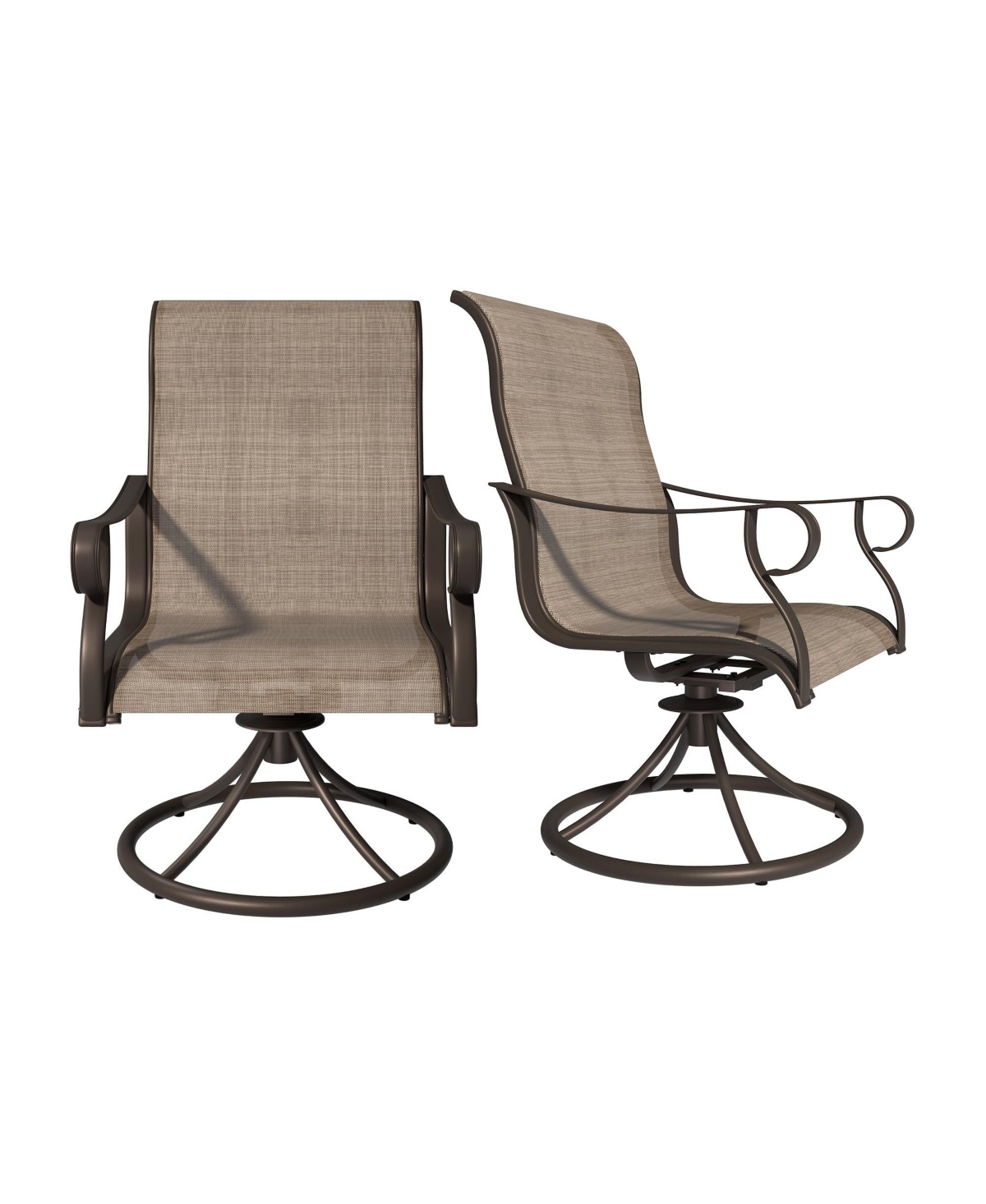 Click here for Swivel Textilene Metal Outdoor Patio Dining Chair... prices