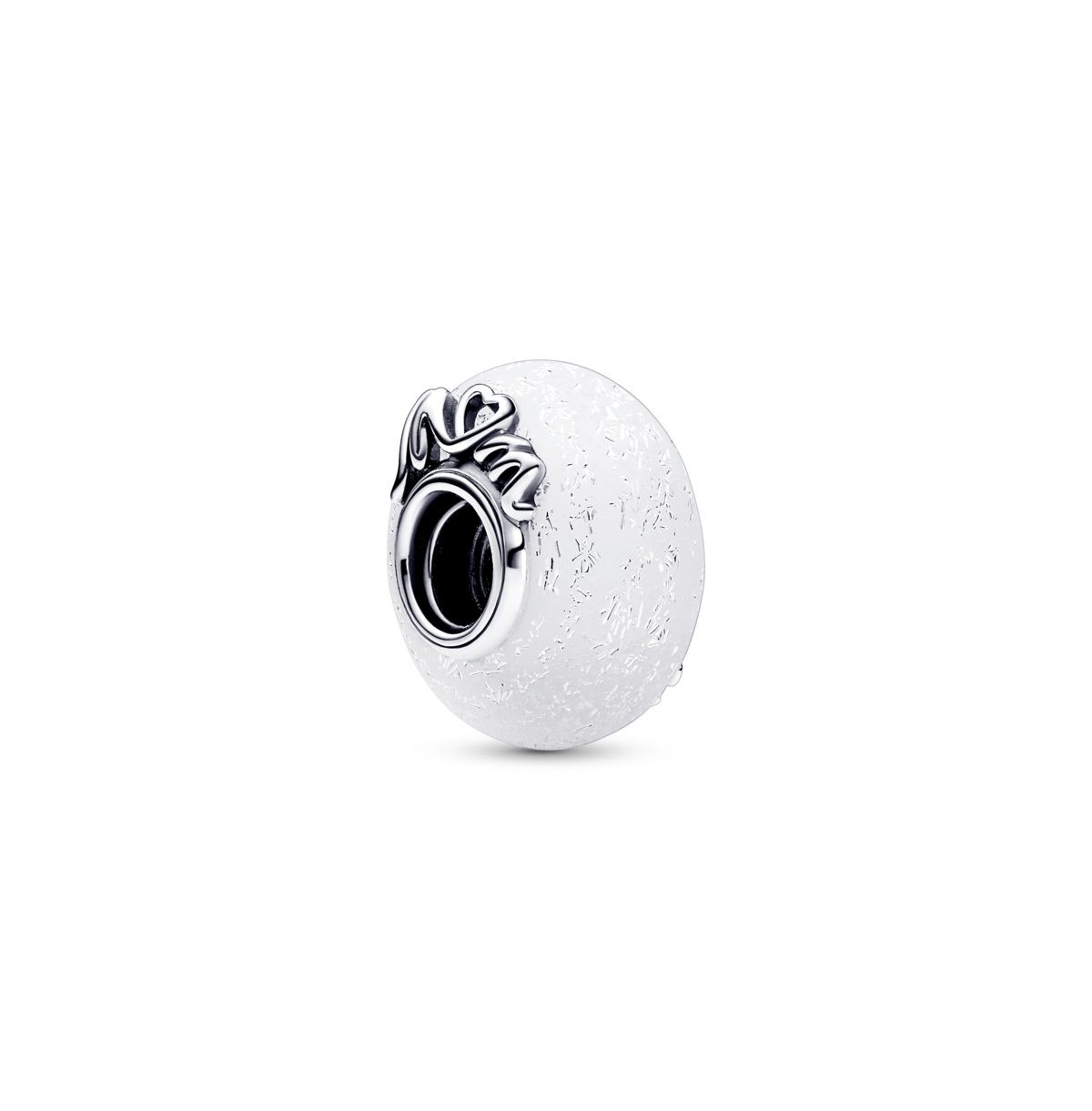 Click here for Pandora Glittery White Murano Glass Mom Love Charm... prices