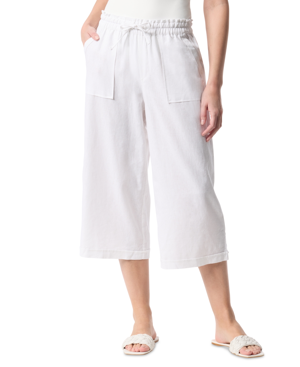 Click here for Gloria Vanderbilt Rainey Pull-On Wide-Leg Cropped... prices