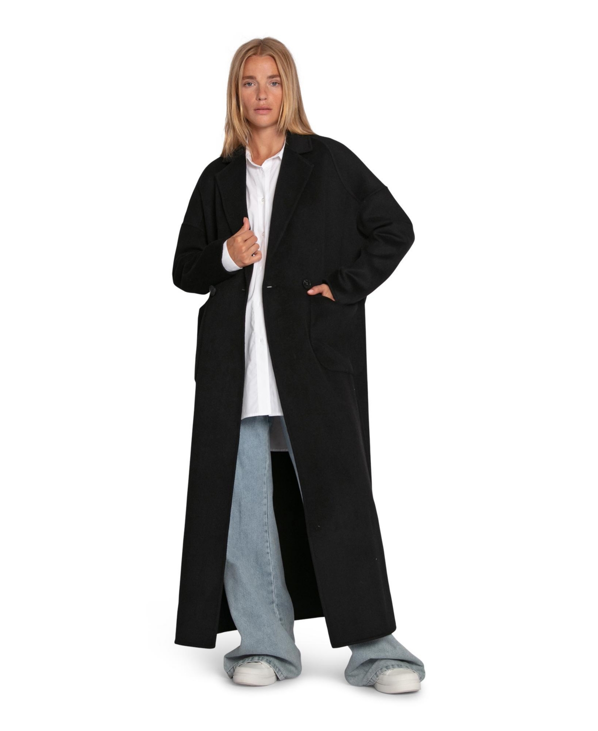 Click here for Belle & Bloom Womens Publisher Maxi Coat - Black prices