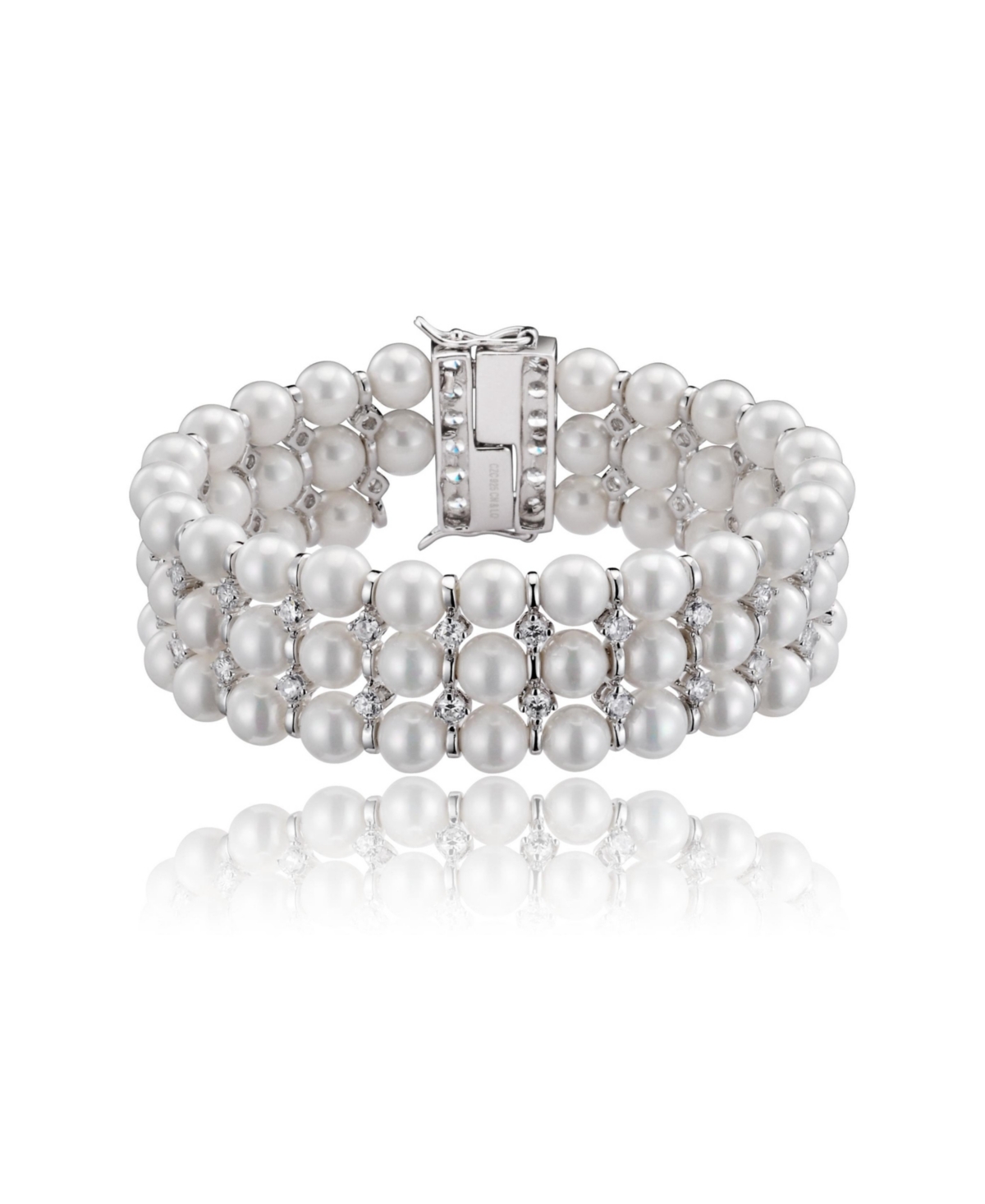 Click here for Sterling Silver White Gold Plated Cubic Zirconia 3... prices