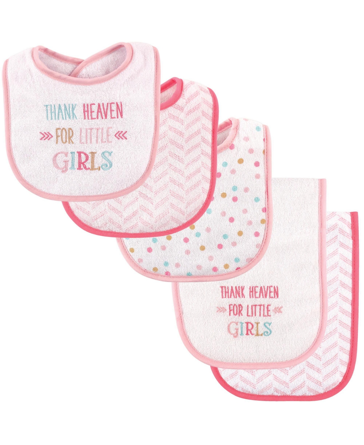 Click here for Luvable Friends Girls Bib and Burp Cloth Set - Gir... prices