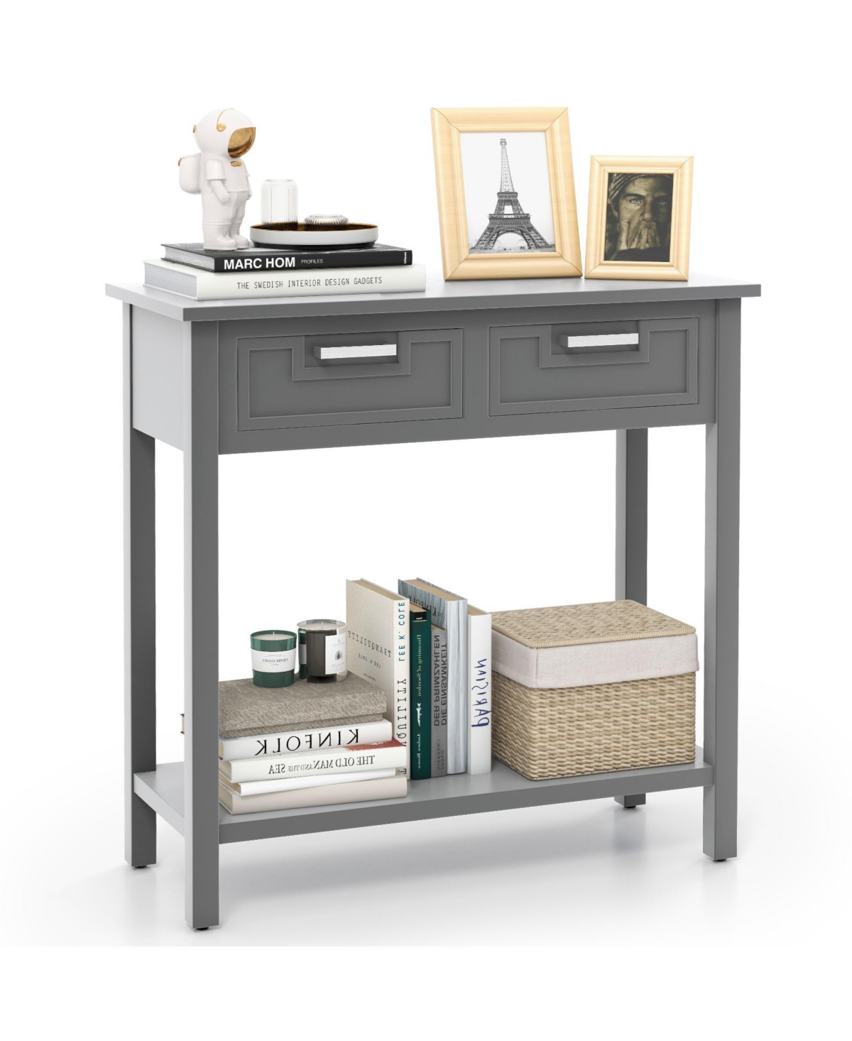 Click here for Narrow Console Table with Drawers and Open Storage... prices