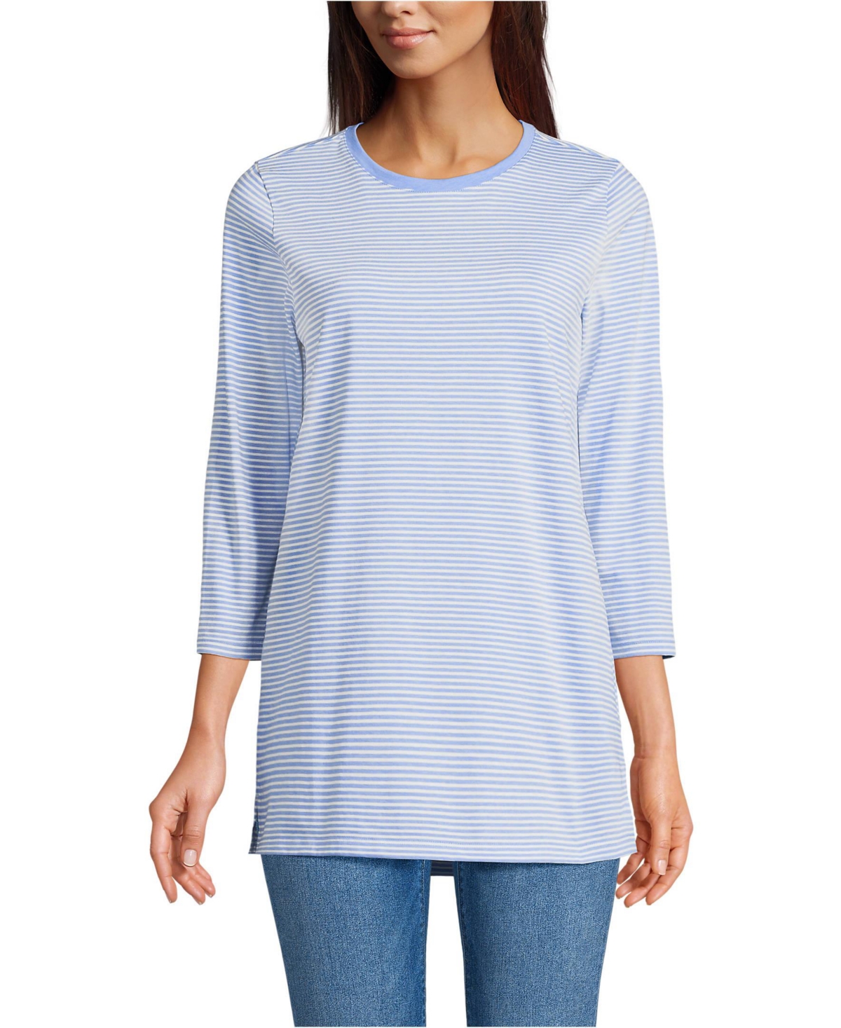 Click here for Lands End Womens 3/4 Sleeve Cotton Supima Tunic -... prices