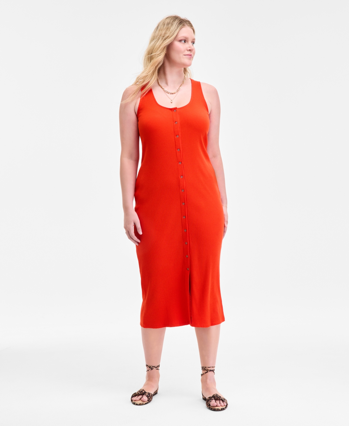 Click here for On 34th Womens Rib-Knit Button Down Midi Dress  Ex... prices