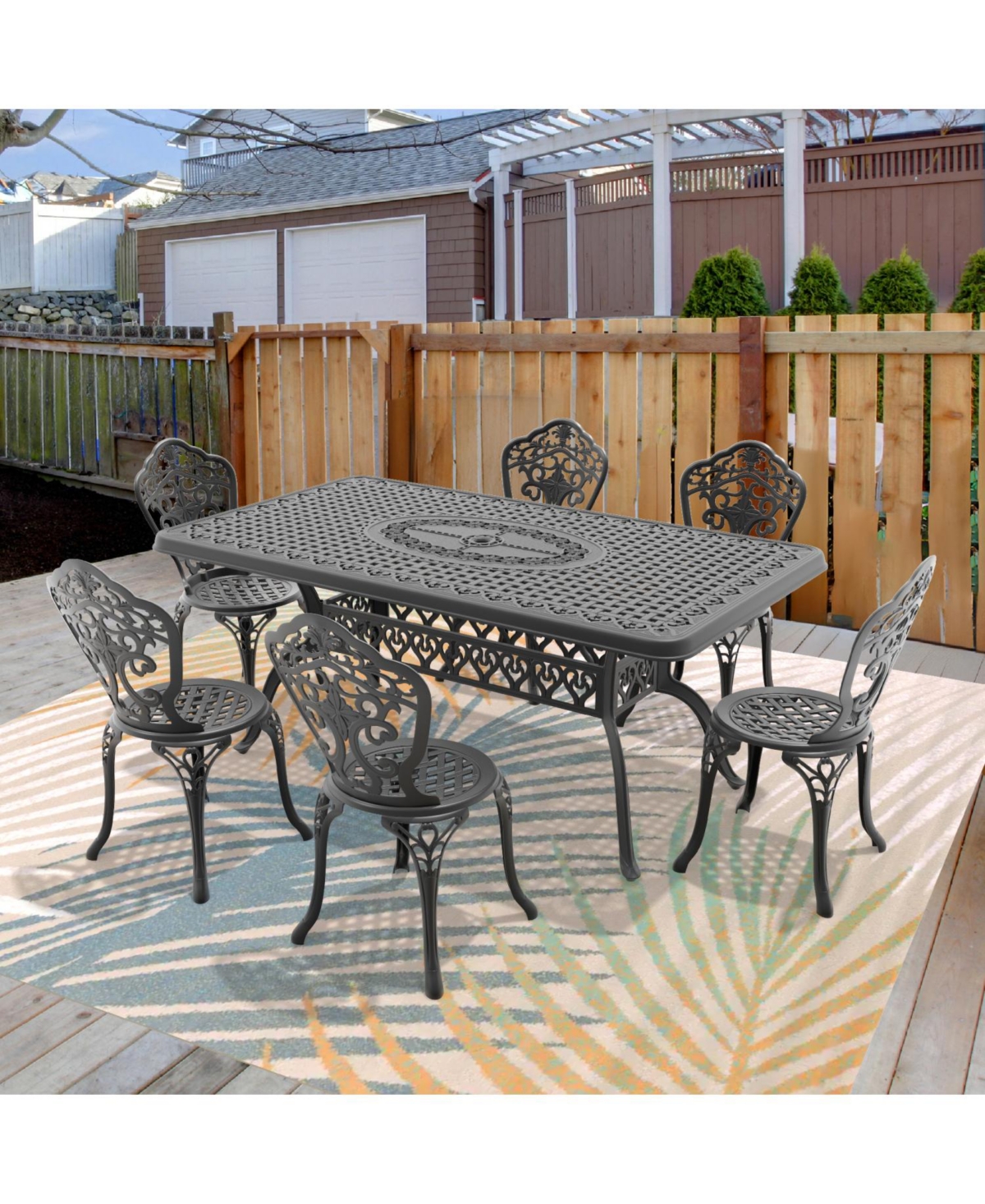 Click here for Streamdale 7-Piece Set Of All-Weather Cast Aluminu... prices