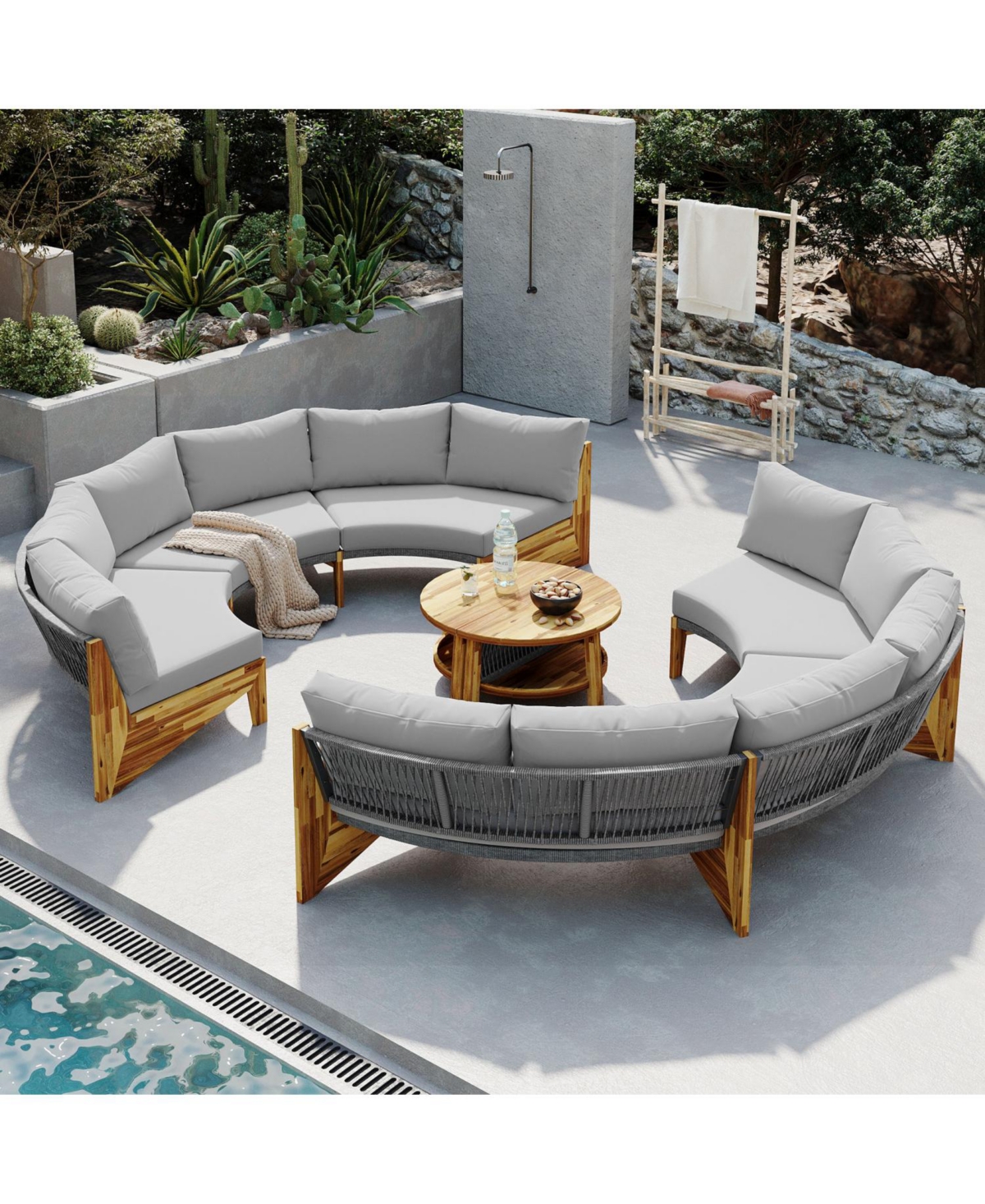 Click here for Streamdale 6-Person Outdoor Seating Set w/Cushions... prices