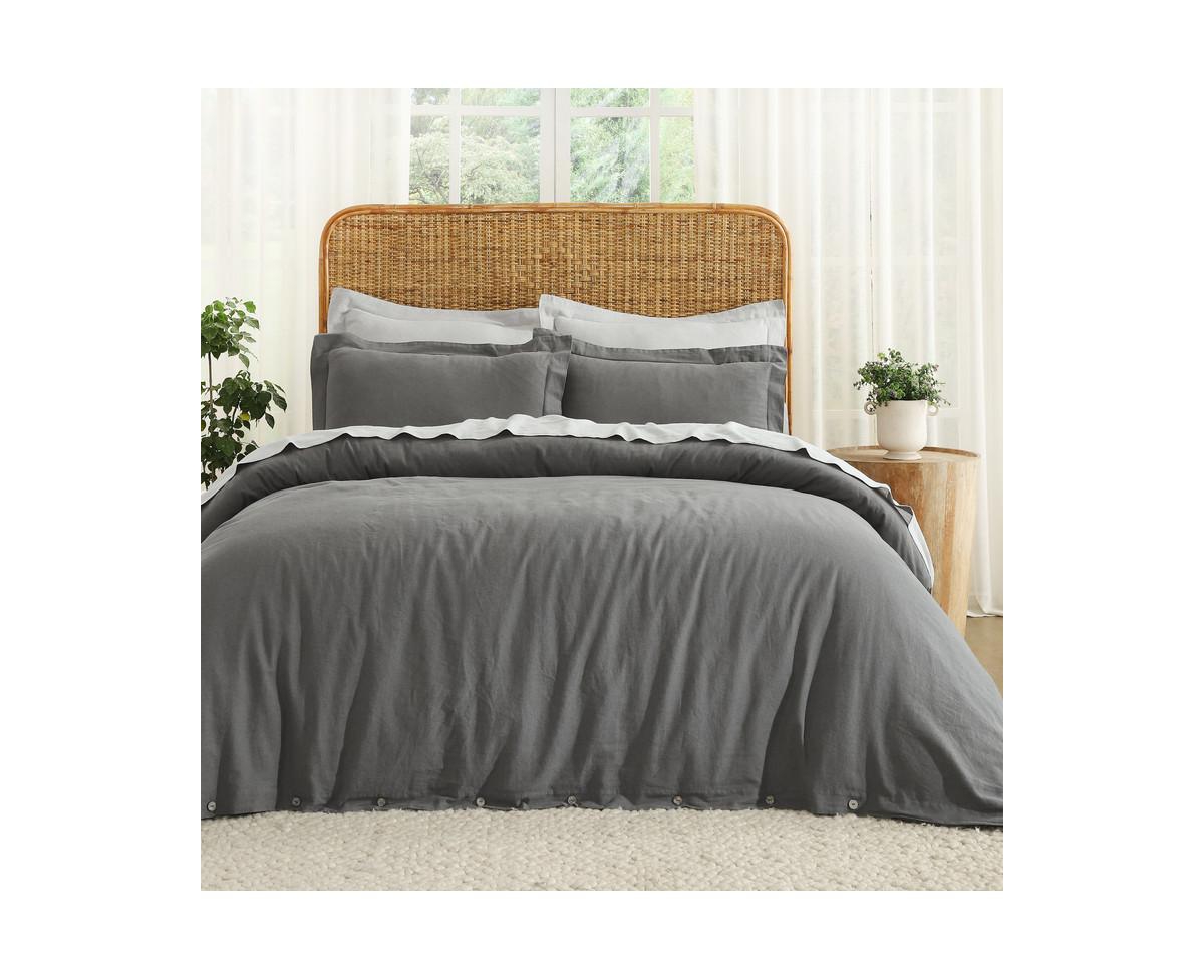 Click here for Superior Cotton Linen Blend Solid 3-Piece Duvet Co... prices