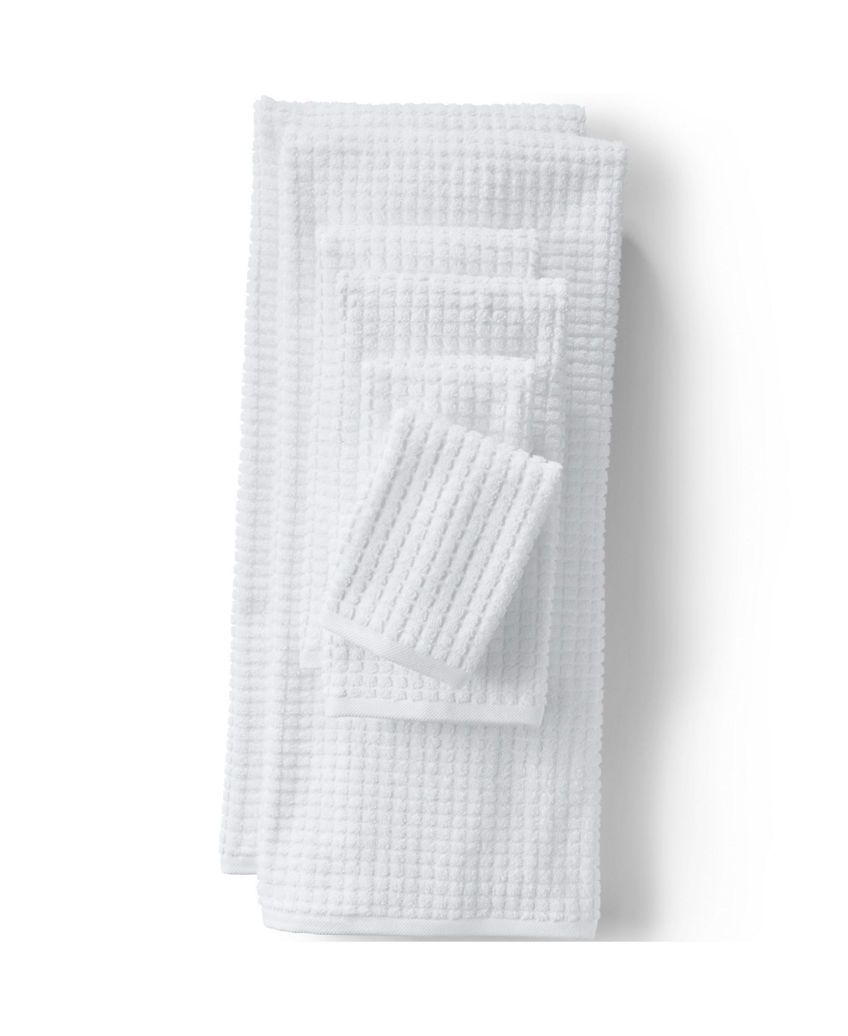 Click here for Lands End Cotton Waffle Towel 6-Piece Set - White prices