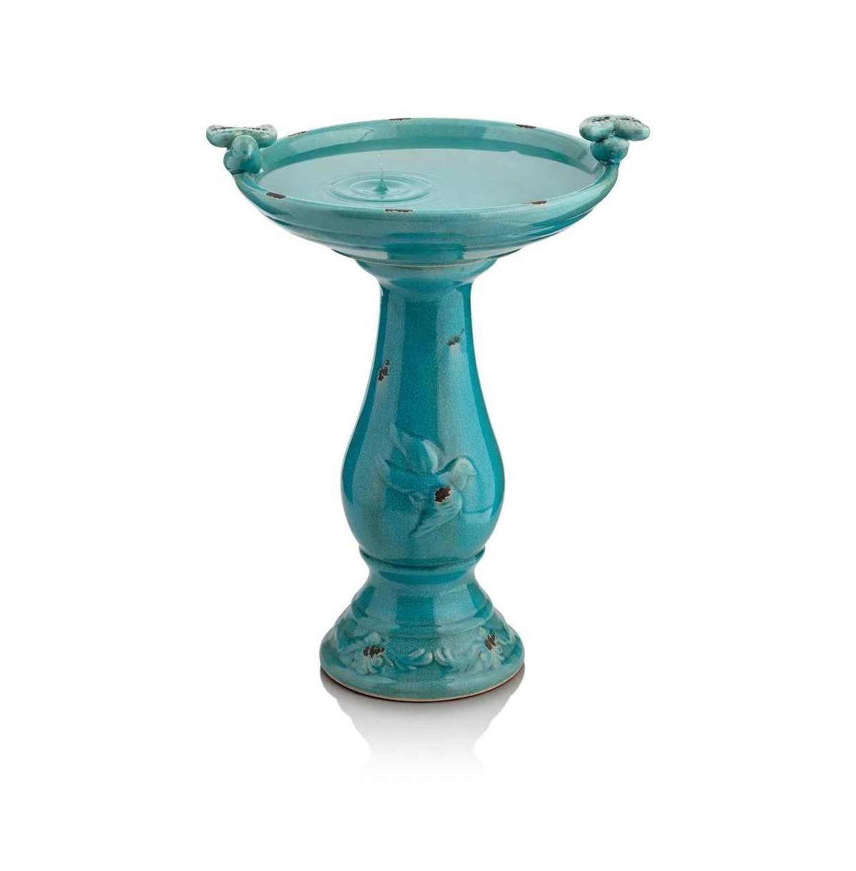 Click here for Outdoor Turquoise Ceramic Birdbath for Garden and... prices