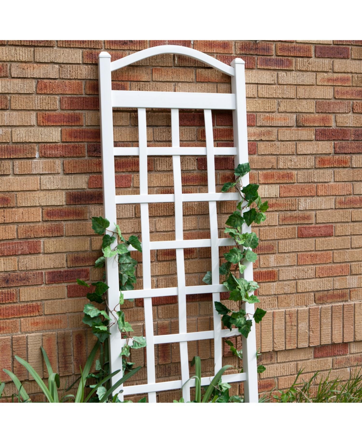 Click here for Vinyl Arch Top Garden Trellis with Ground Anchors... prices