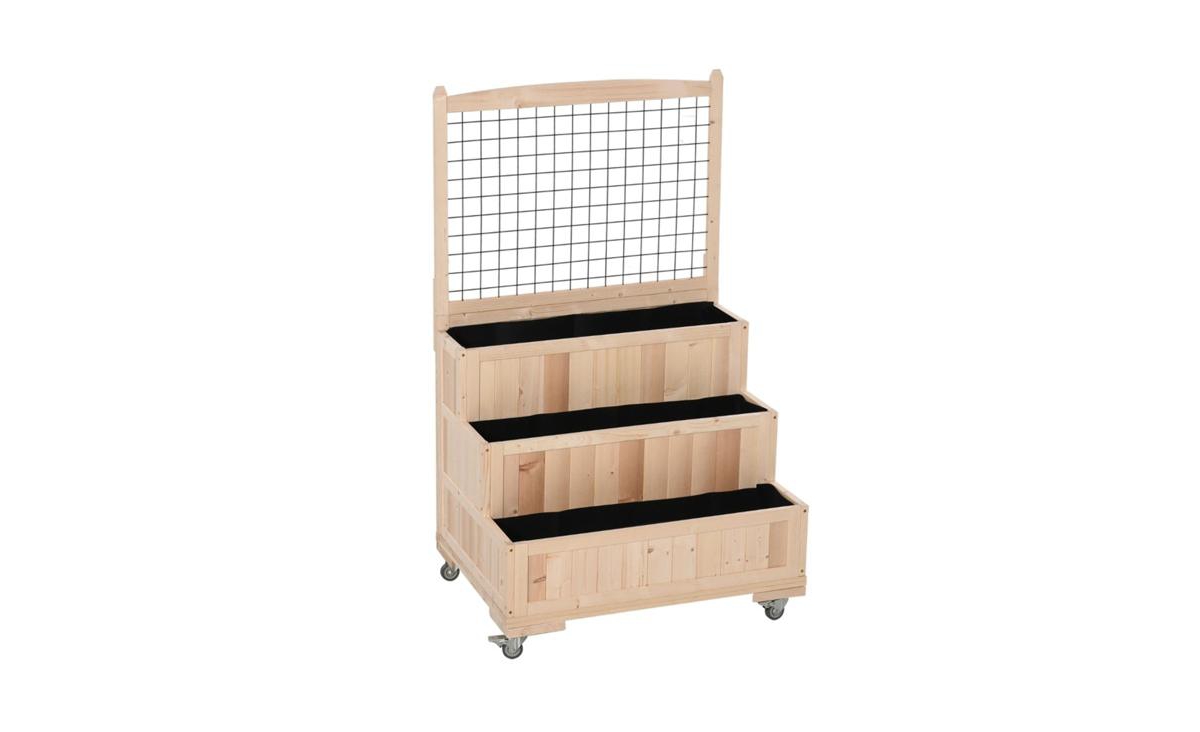 Click here for Weatherproof Wooden Planter Box with Shelf for Out... prices