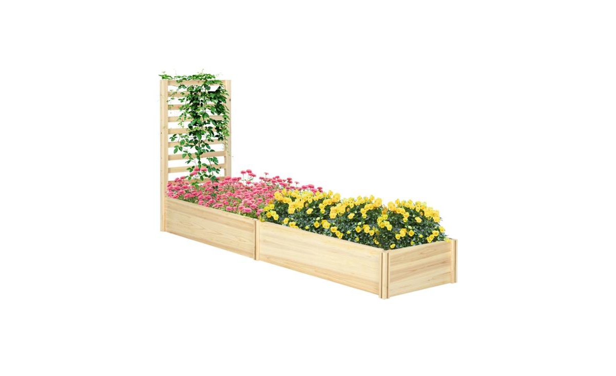 Click here for Space-Saving Wooden Planter Shelf with Storage Box... prices