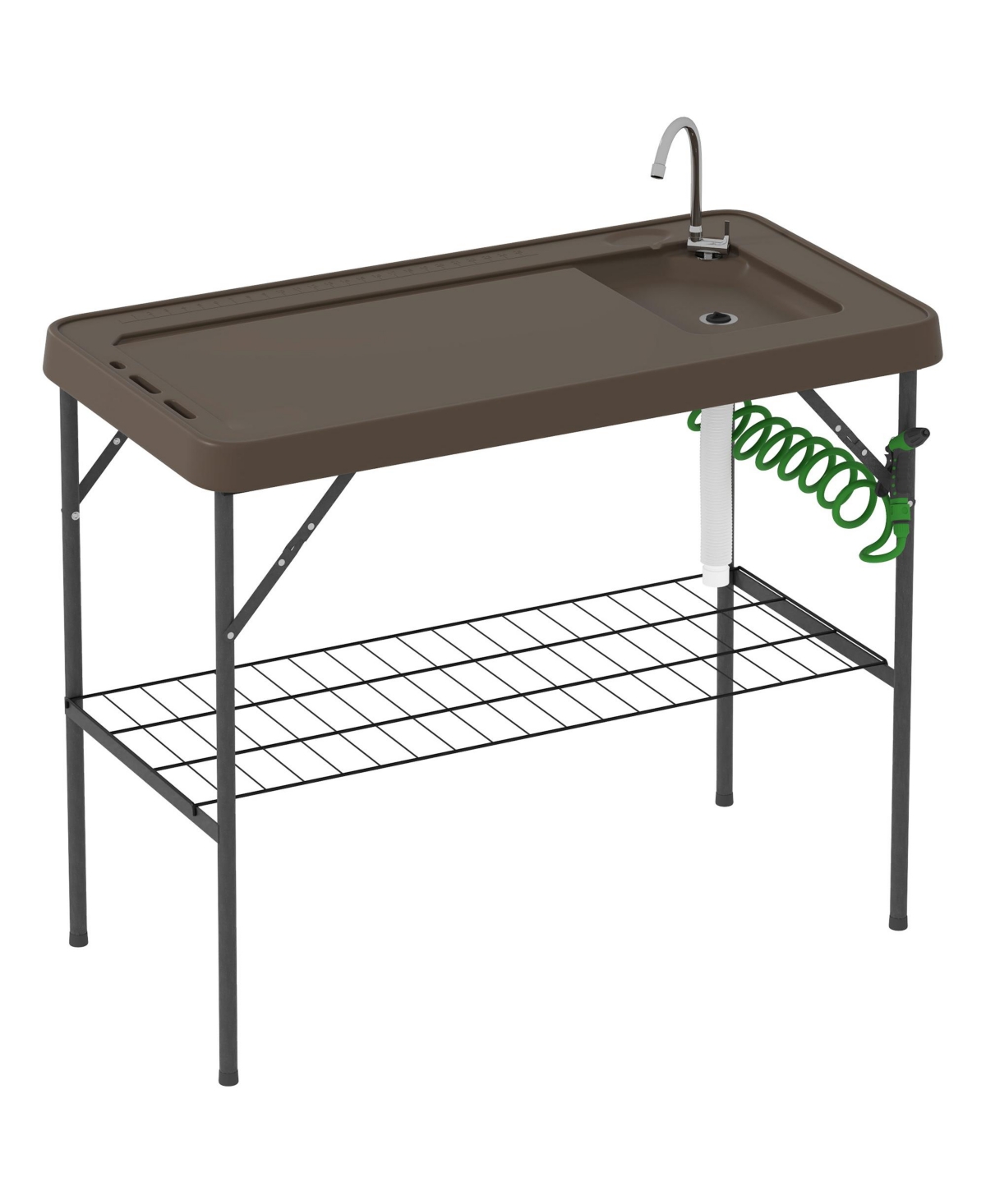 Click here for Outsunny Folding Fish Cleaning Table with Sink  Fa... prices