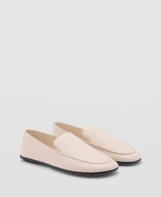 Mango Women's Leather Flat Loafers - Macy's
