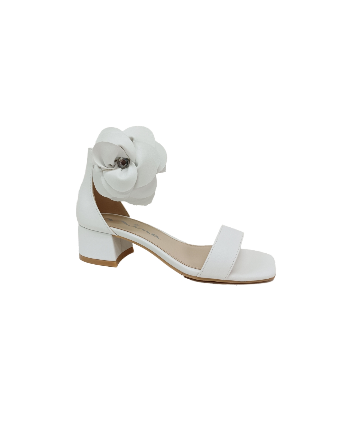 Click here for Nina Big Girls Mona Heel Sandals - White prices