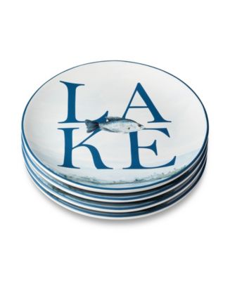 Certified International Wake At The Lake 4-Pc. Dinner Plates, Service ...