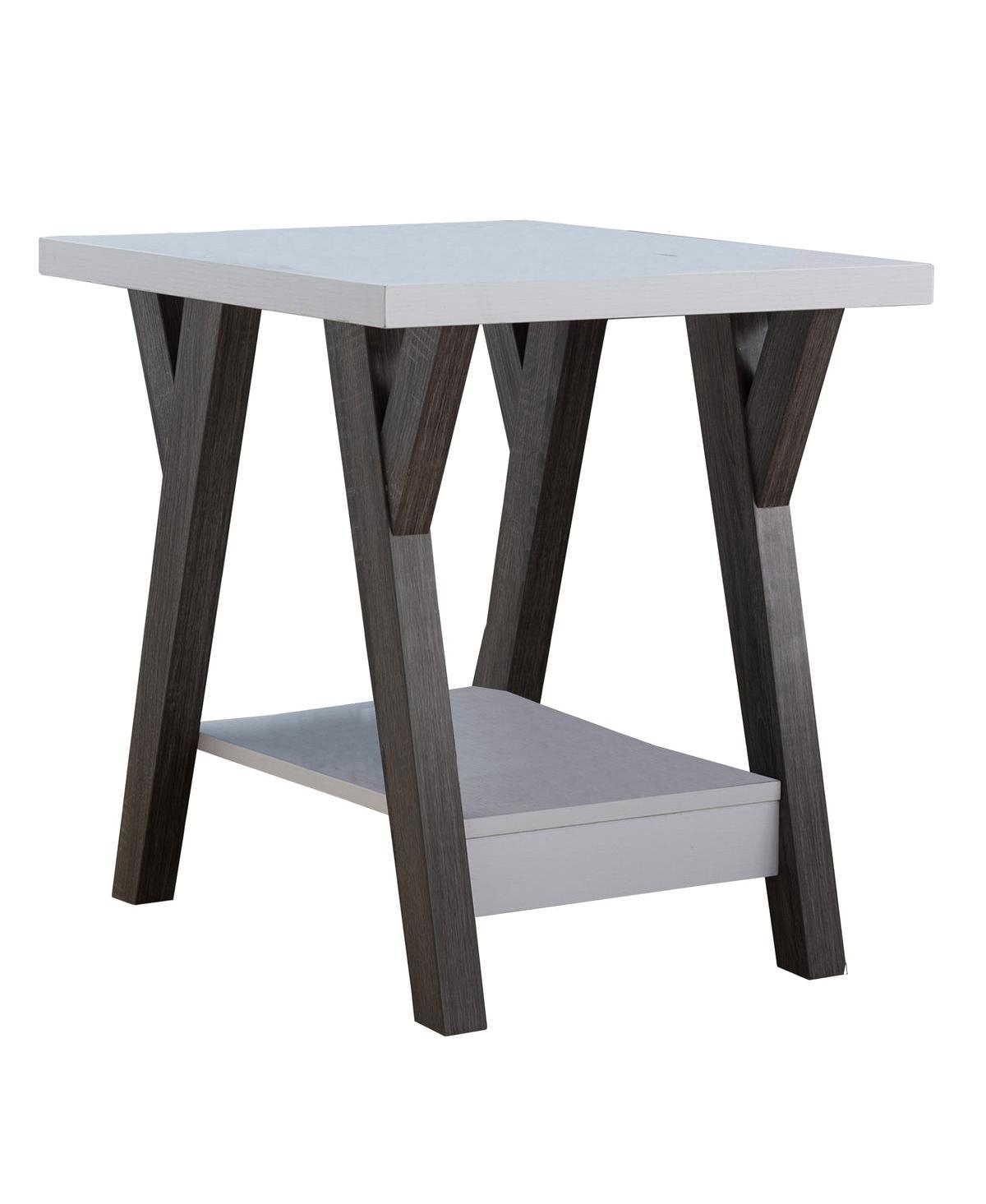Click here for Two-Tone End Table with Bottom Shelf for Stylish a... prices