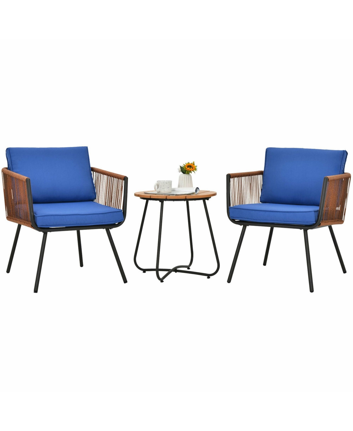 Click here for Gymax 3PC Patio Birsto Furniture Set Cushioned Sof... prices