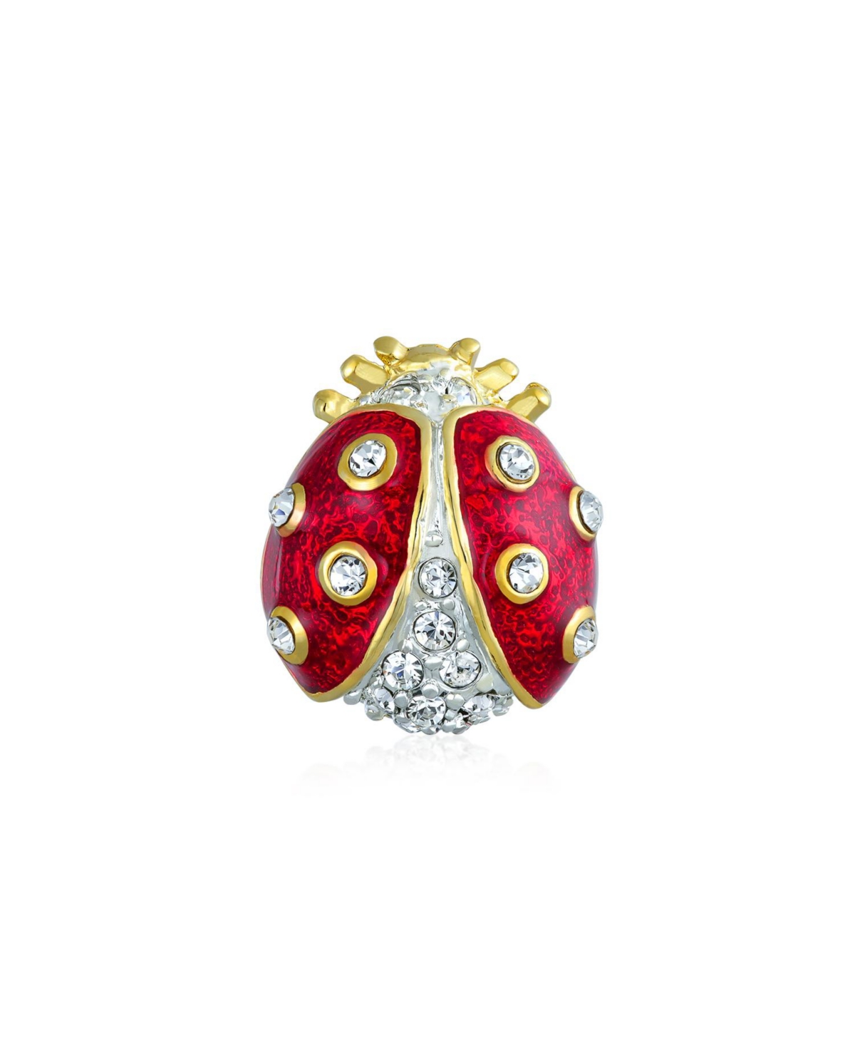 Click here for Bling Jewelry Lucky Ladybug Red Gold Plated Enamel... prices