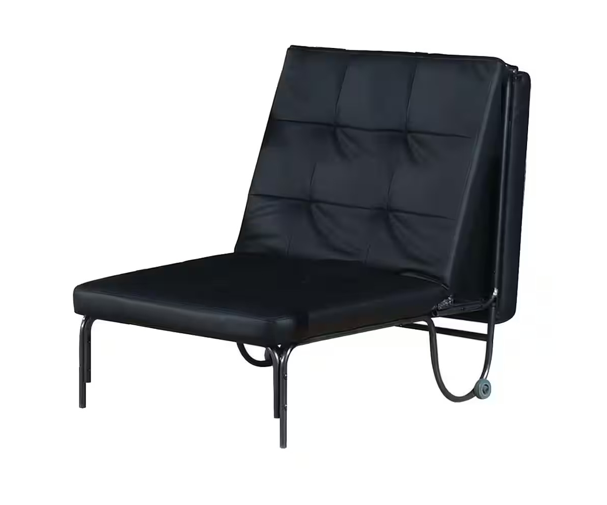 Click here for Tufted Faux Leather Convertible Chair – Mod... prices