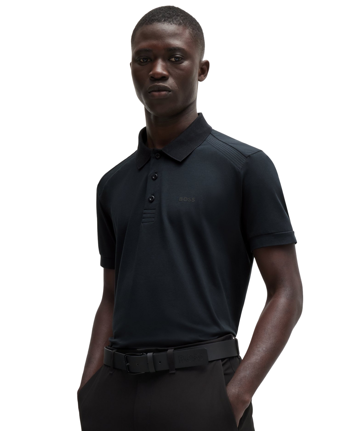 Click here for Boss by Hugo Boss Mens Striped Tape Insert Polo Sh... prices